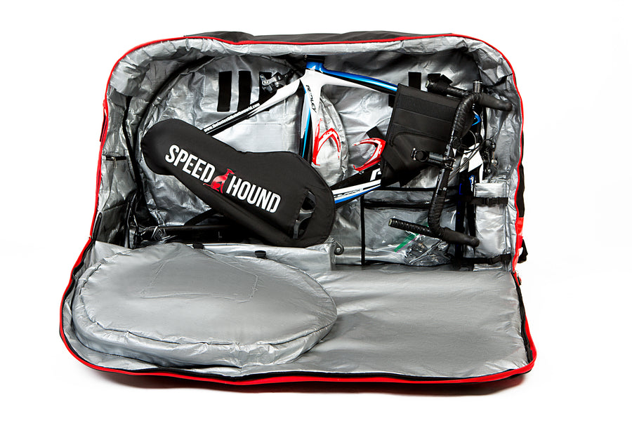 FREEDOM Bike Travel Bag - Jet Black/Red - The Speed Hound